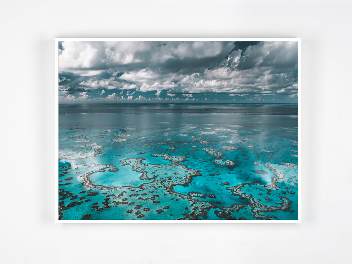 Great Barrier Reef Wall Print - Aerial Coastal Photography – Salty Wings